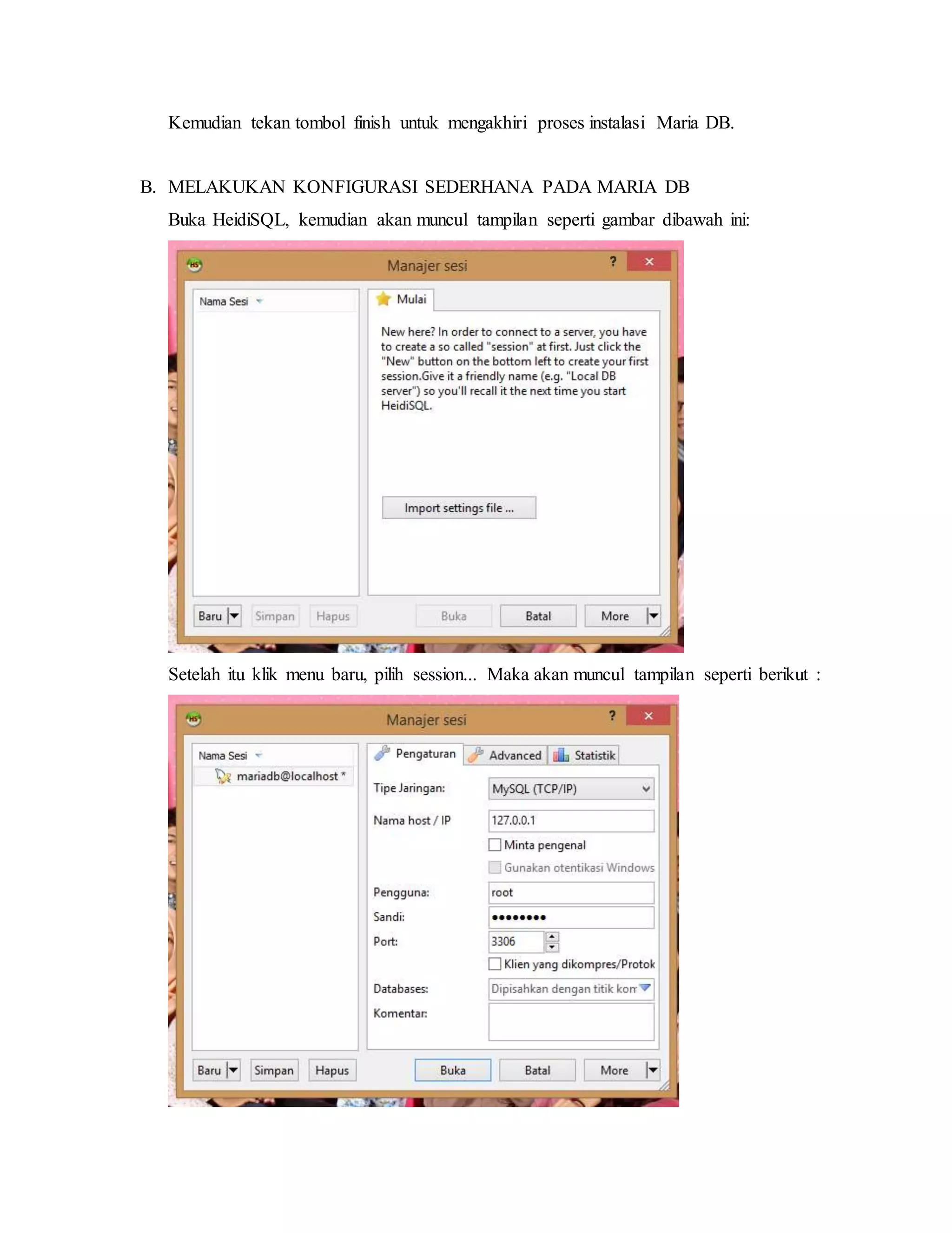 Tutorial instalasi mariadb | DOCX