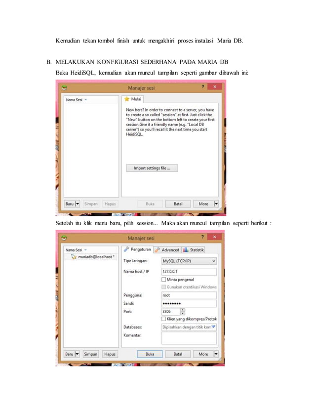Tutorial instalasi mariadb | DOCX