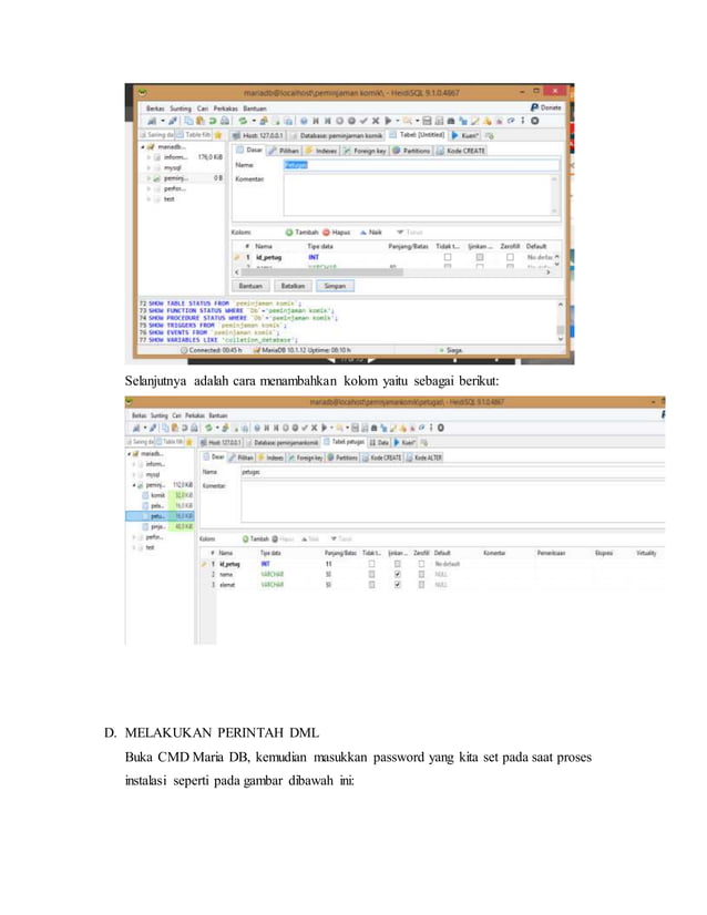 Tutorial instalasi mariadb | DOCX