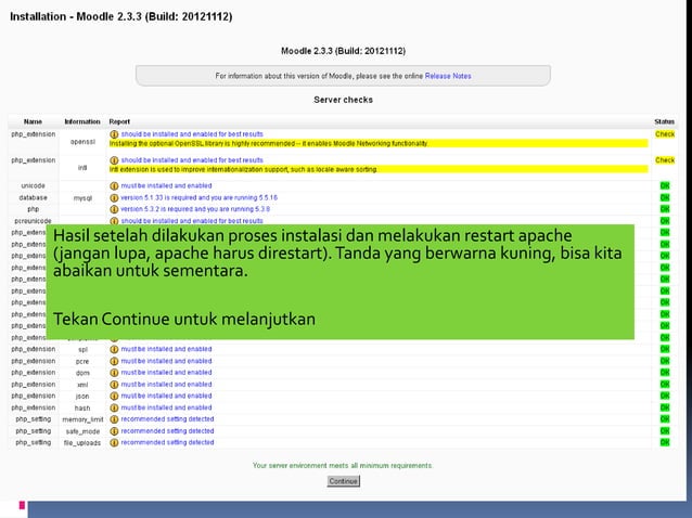 Tutorial instalasi moodle 2.3.3 | PPT