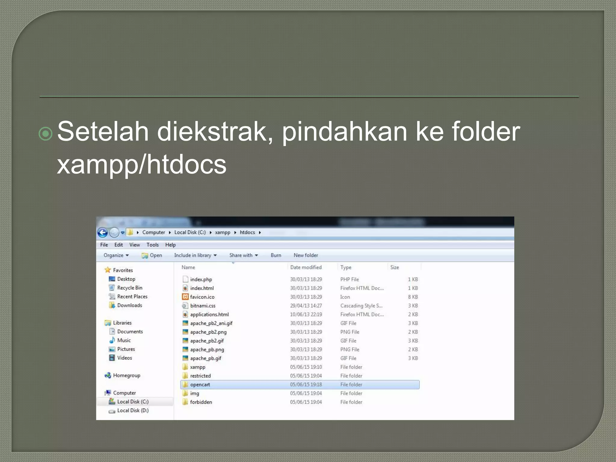 Tutorial instalasi open cart | PPTX