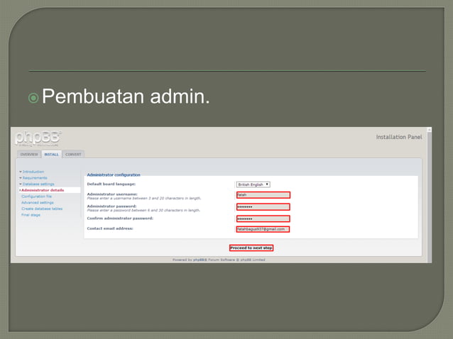Tutorial Instalasi Php Bb Pptx