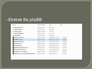 Tutorial instalasi php bb | PPT
