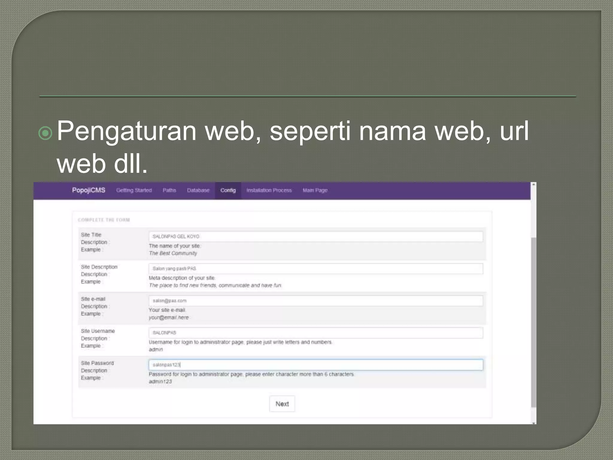 Tutorial instalasi popoji cms | PPTX