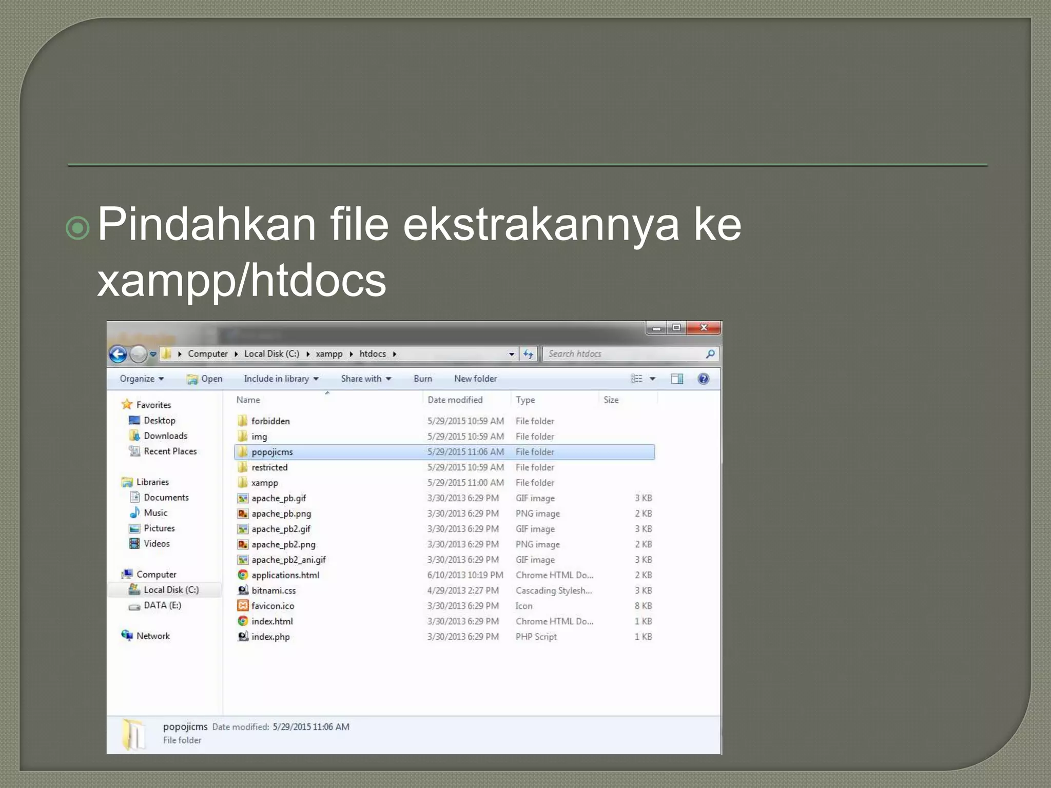 Tutorial instalasi popoji cms | PPTX