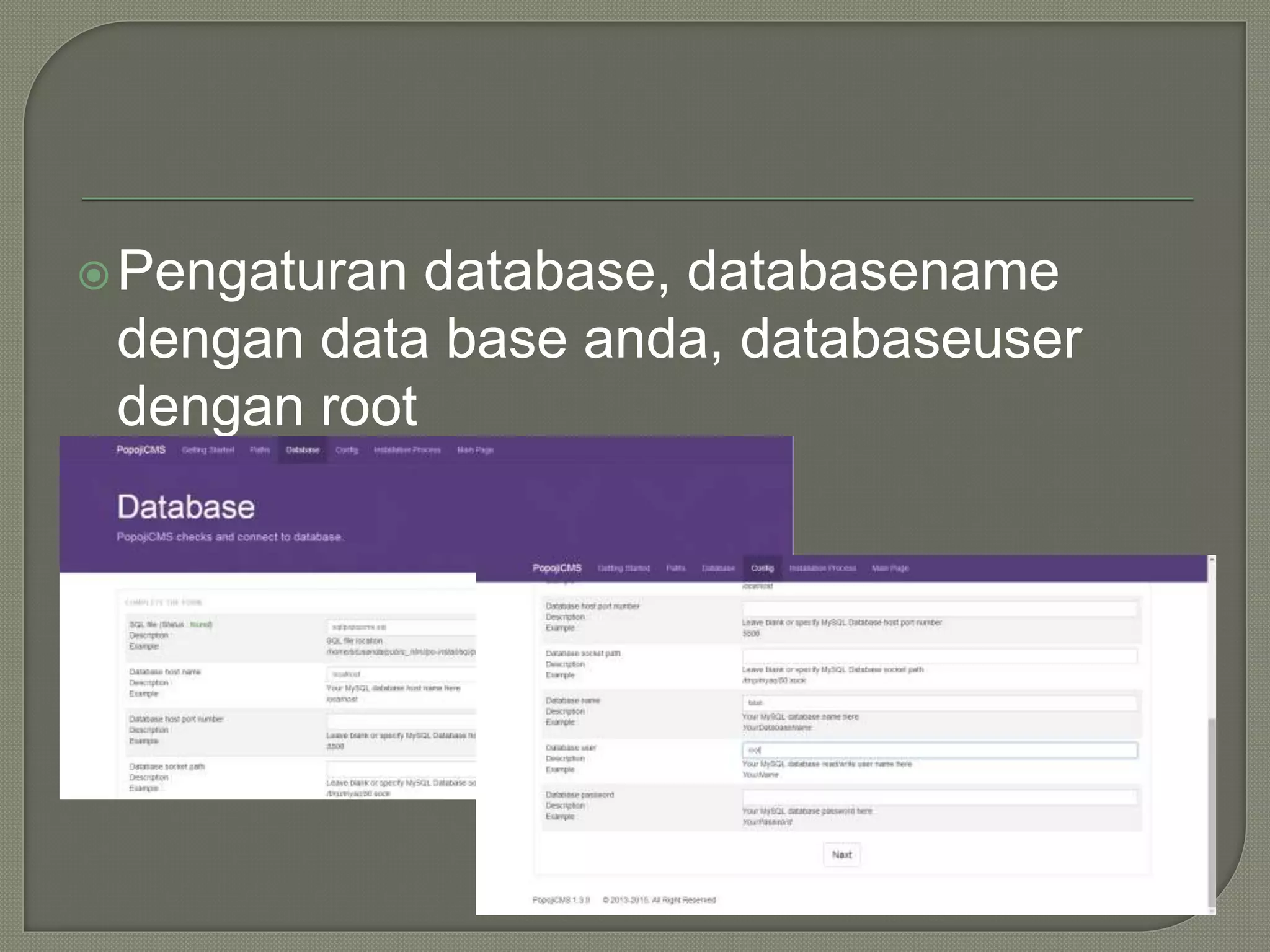 Tutorial instalasi popoji cms | PPTX