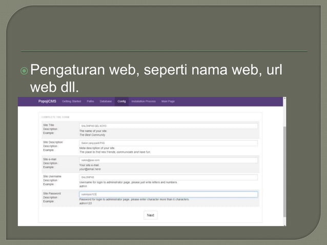 Tutorial instalasi popoji cms | PPT