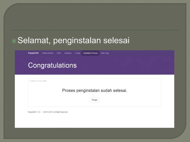Tutorial instalasi popoji cms | PPTX