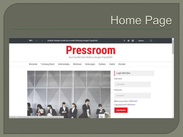 Tutorial instalasi popoji cms | PPTX