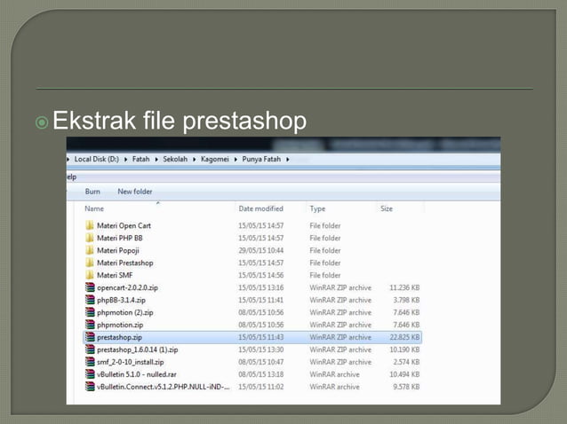 Tutorial instalasi presta shop | PPTX