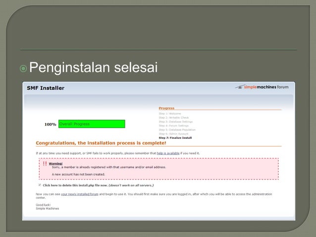 Tutorial instalasi smf | PPT