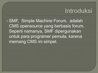 Tutorial instalasi smf | PPT