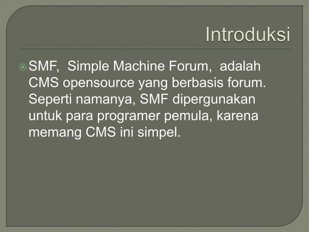Tutorial instalasi smf | PPT