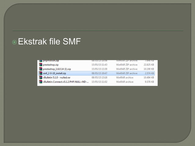 Tutorial instalasi smf | PPT
