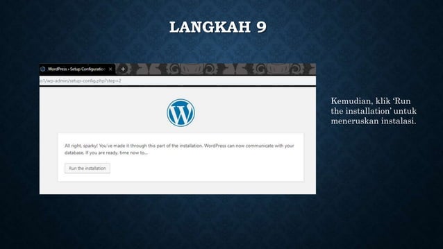 Tutorial instalasi wordpress secara localhost | PPTX