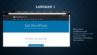 Tutorial instalasi wordpress secara localhost | PPTX