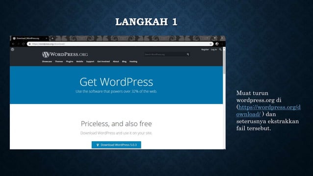 Tutorial instalasi wordpress secara localhost | PPTX