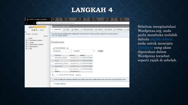 Tutorial instalasi wordpress secara localhost | PPTX