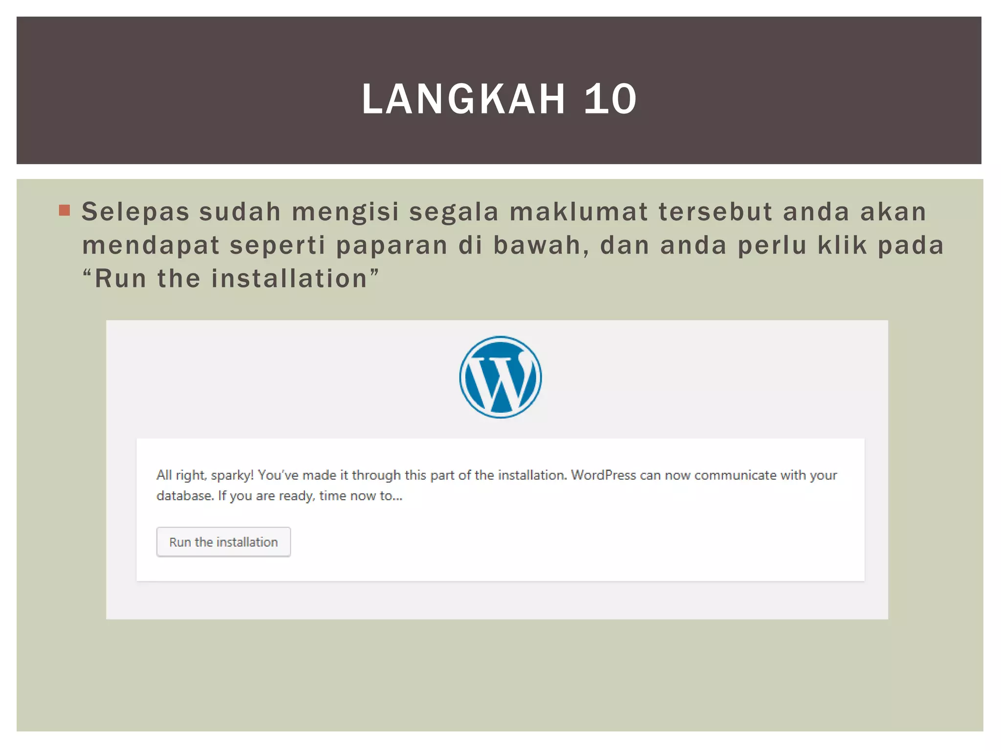 Tutorial instalasi wordpress secara localhost | PPTX