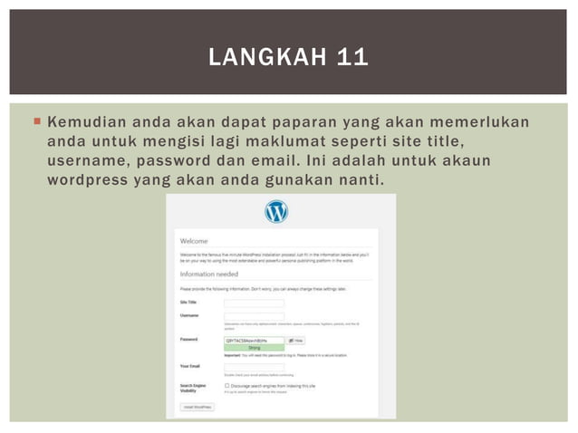 Tutorial instalasi wordpress secara localhost | PPTX