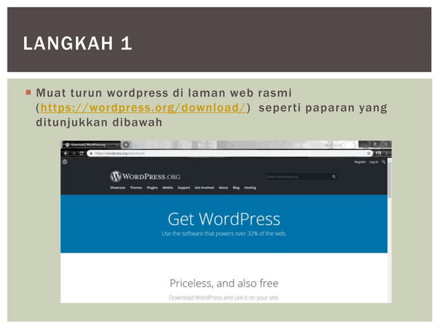 Tutorial instalasi wordpress secara localhost | PPTX