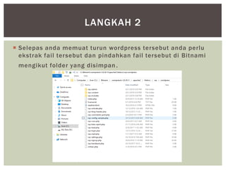Tutorial instalasi wordpress secara localhost | PPT