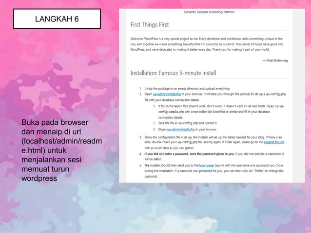 Tutorial Installasi Wordpress Secara localhost | PPT