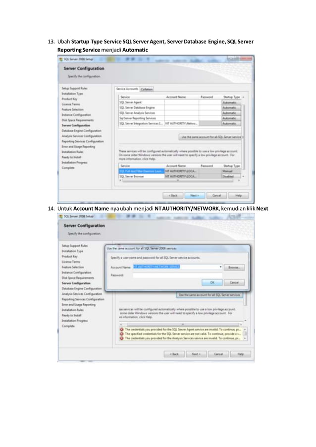 Tutorial Install SQL SERVER 2008 | DOCX