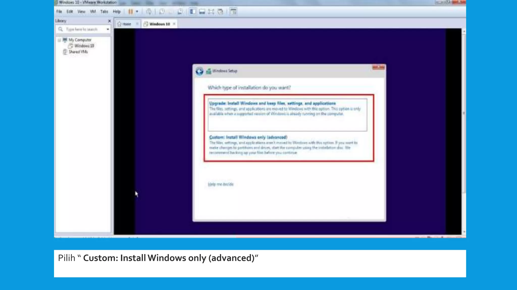 Tutorial install windows 10 | PPTX