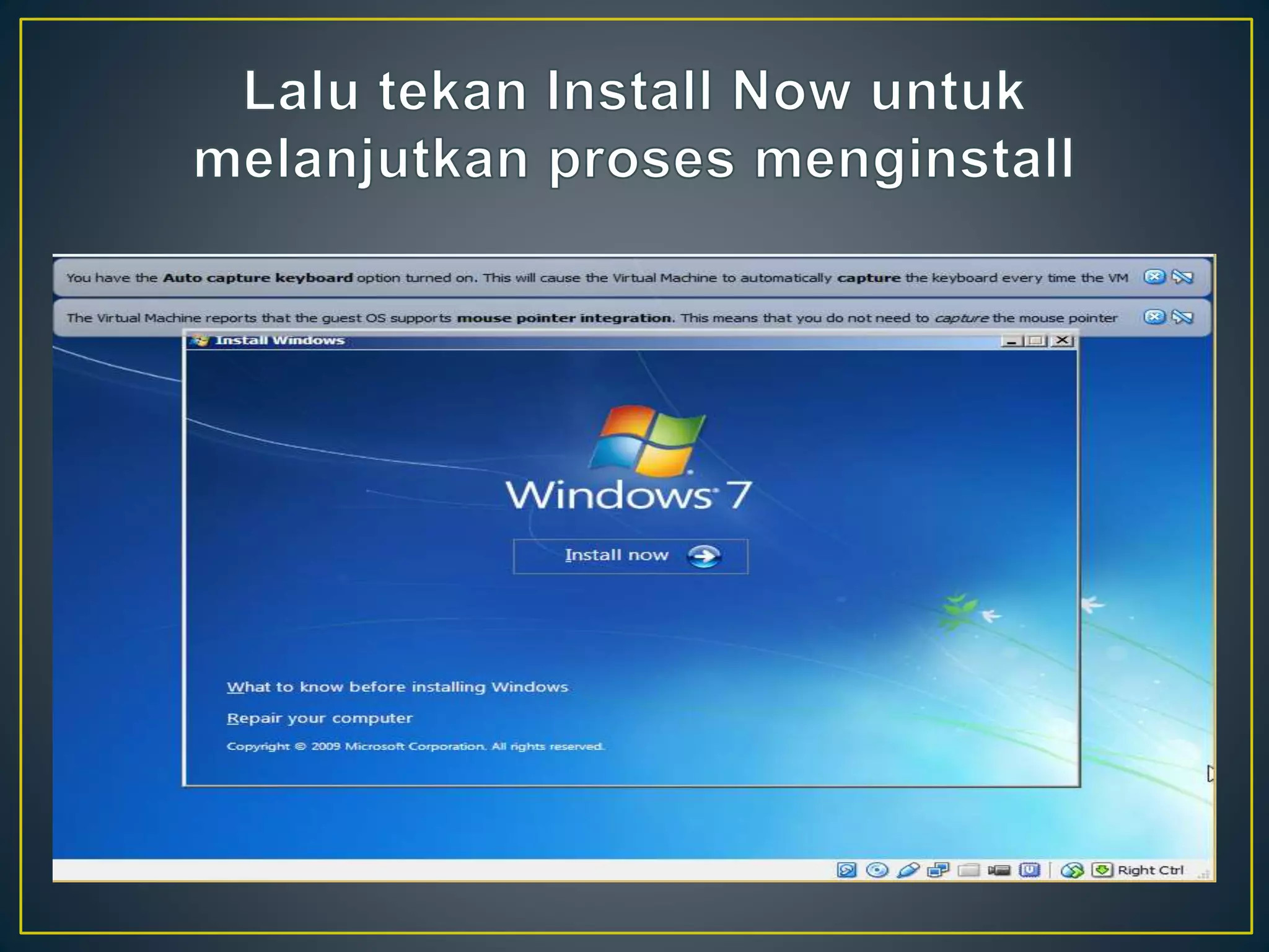 Tutorial install windows 7 ultimate kholil | PPTX