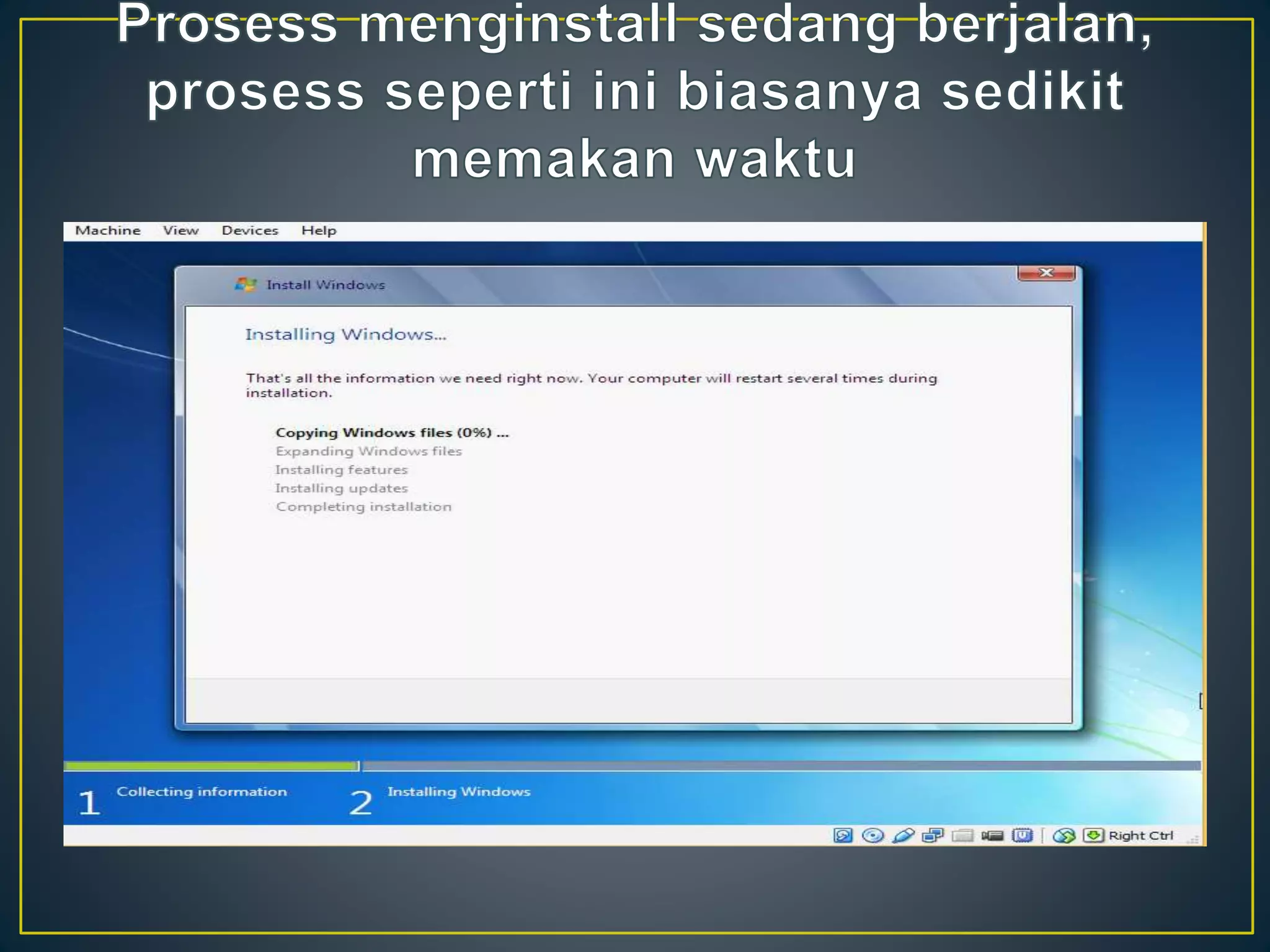 Tutorial install windows 7 ultimate kholil | PPTX