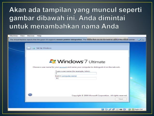 Tutorial install windows 7 ultimate kholil | PPTX