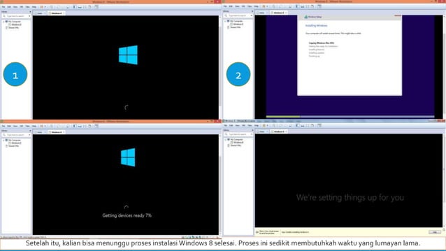 Tutorial install windows 8 | PPTX