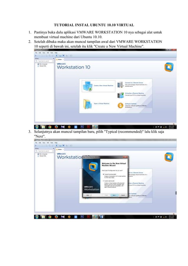 Tutorial instal ubuntu 10.10 virtual | DOCX