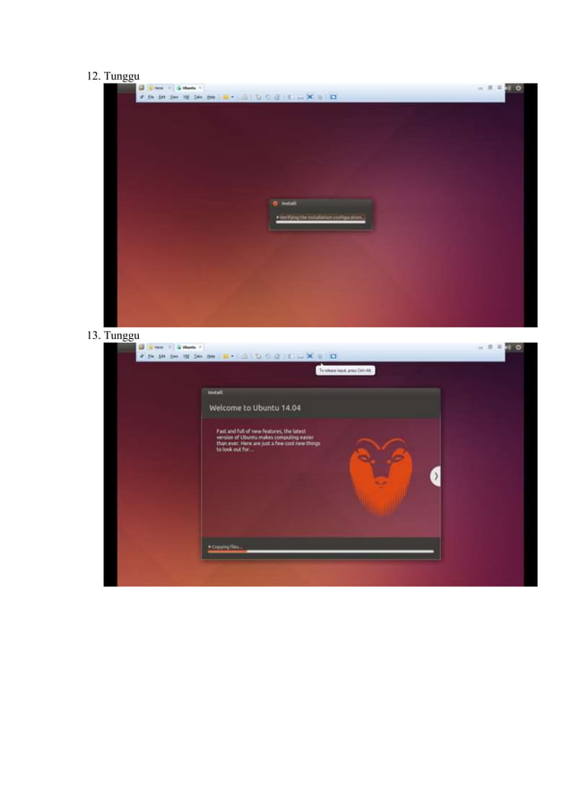 Tutorial instal ubuntu 14.04 Virtual | PDF
