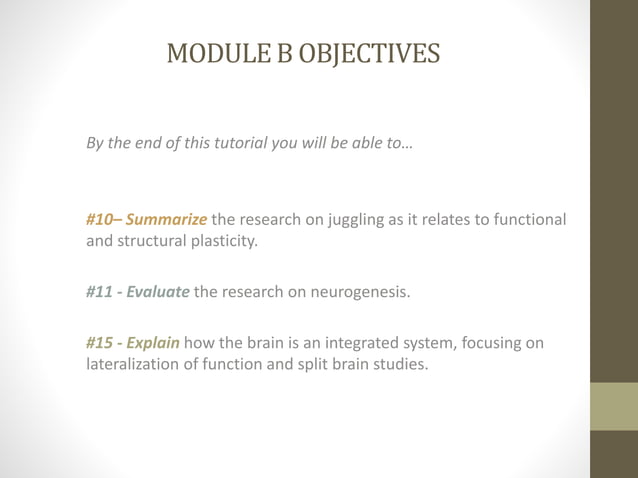 Integrated Brain Tutorial | PPT