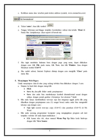Tutorial internet dan emaiL | DOCX