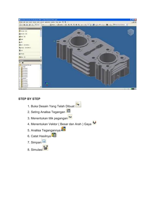 Tutorial inventor 2009 stress analysis | PDF