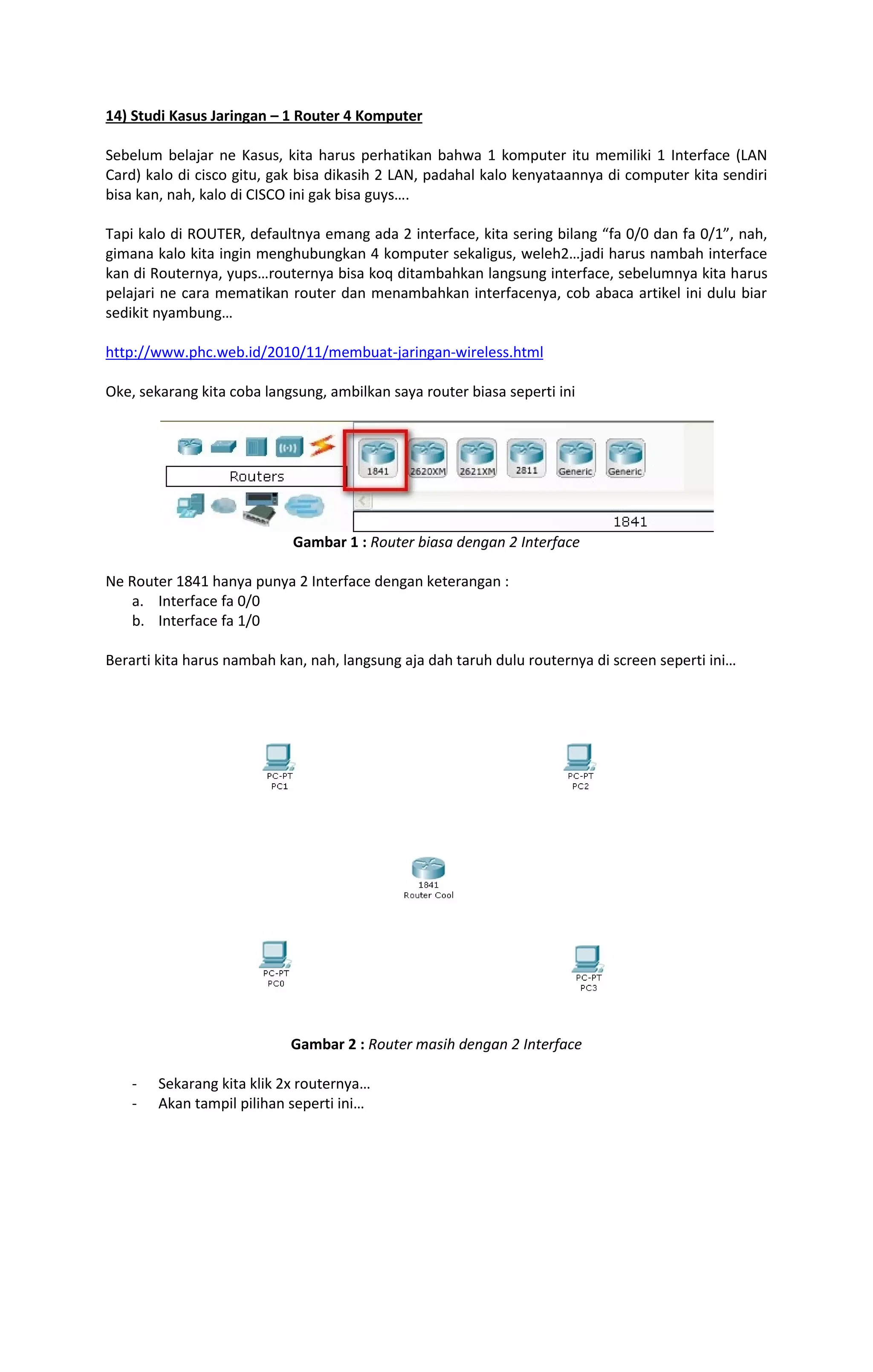 Tutorial jaringan cisco packet tracer 5.3 | PDF