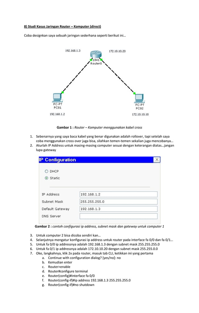 Tutorial jaringan cisco packet tracer 5.3 | PDF