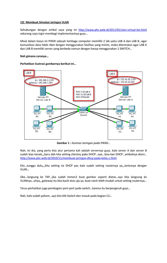 Tutorial jaringan cisco packet tracer 5.3 | PDF