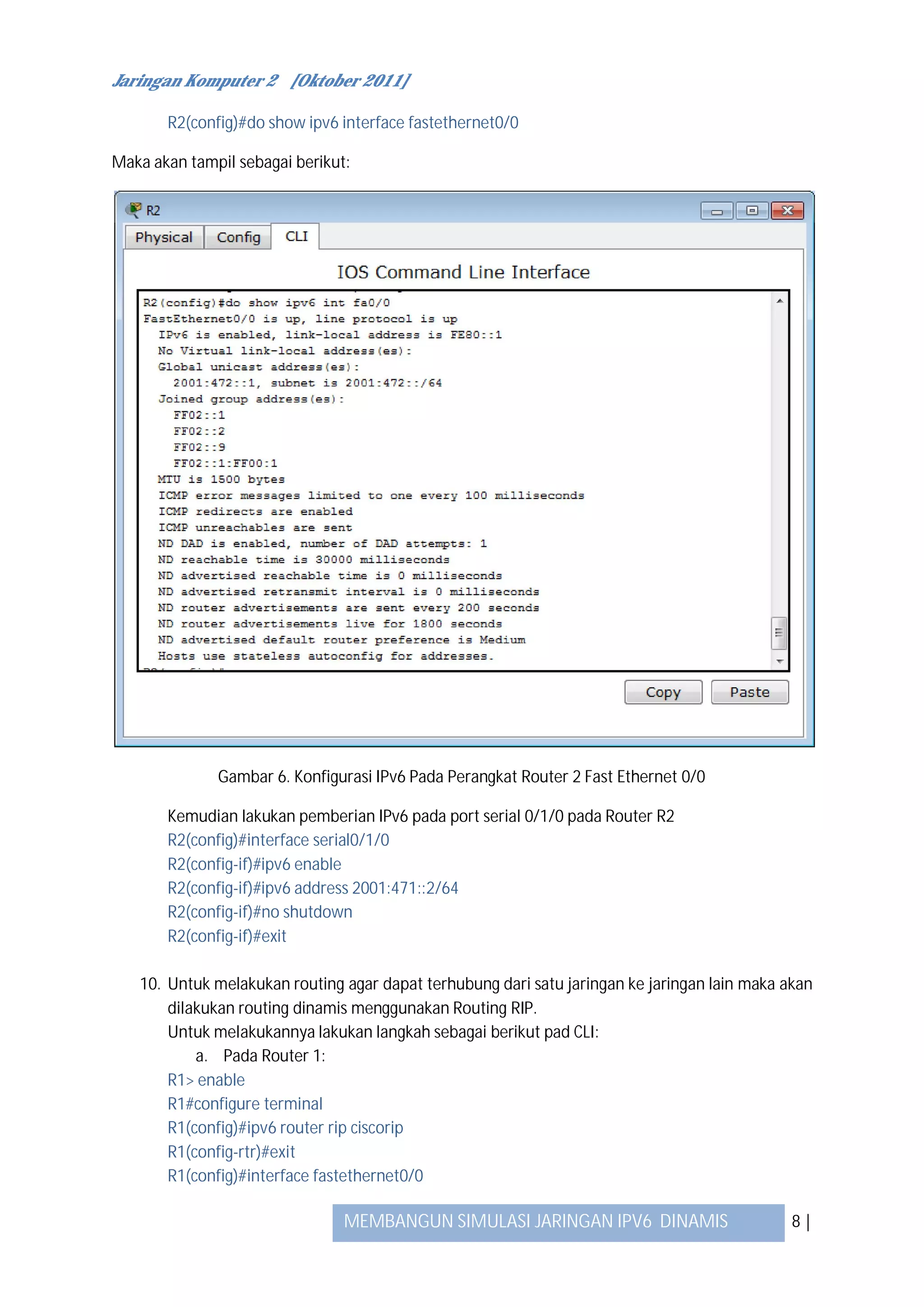 Tutorial jaringan i pv6 | PDF