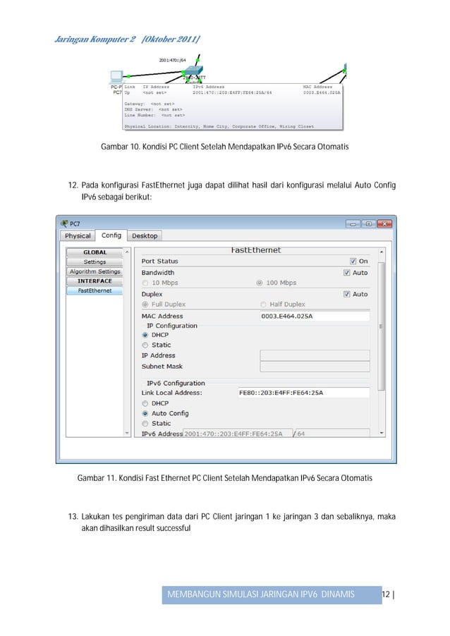 Tutorial jaringan i pv6 | PDF