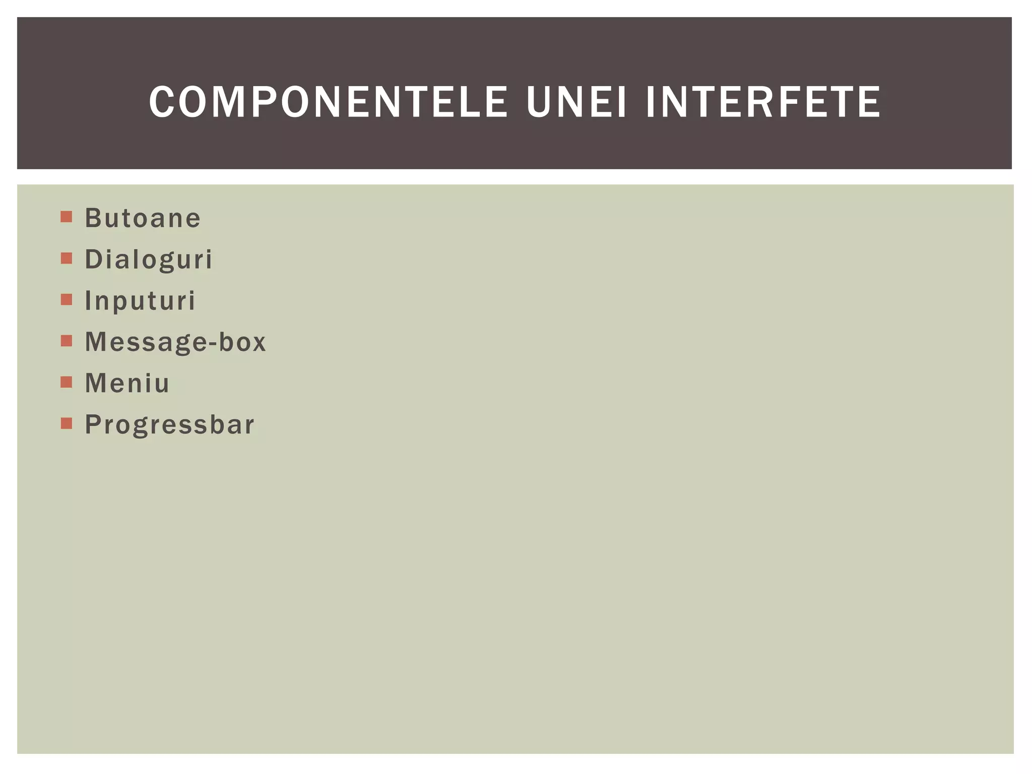 Tutorial java 5 – Interfata Grafica | PPT