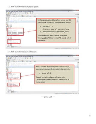 Tutorial java & mysql | PDF