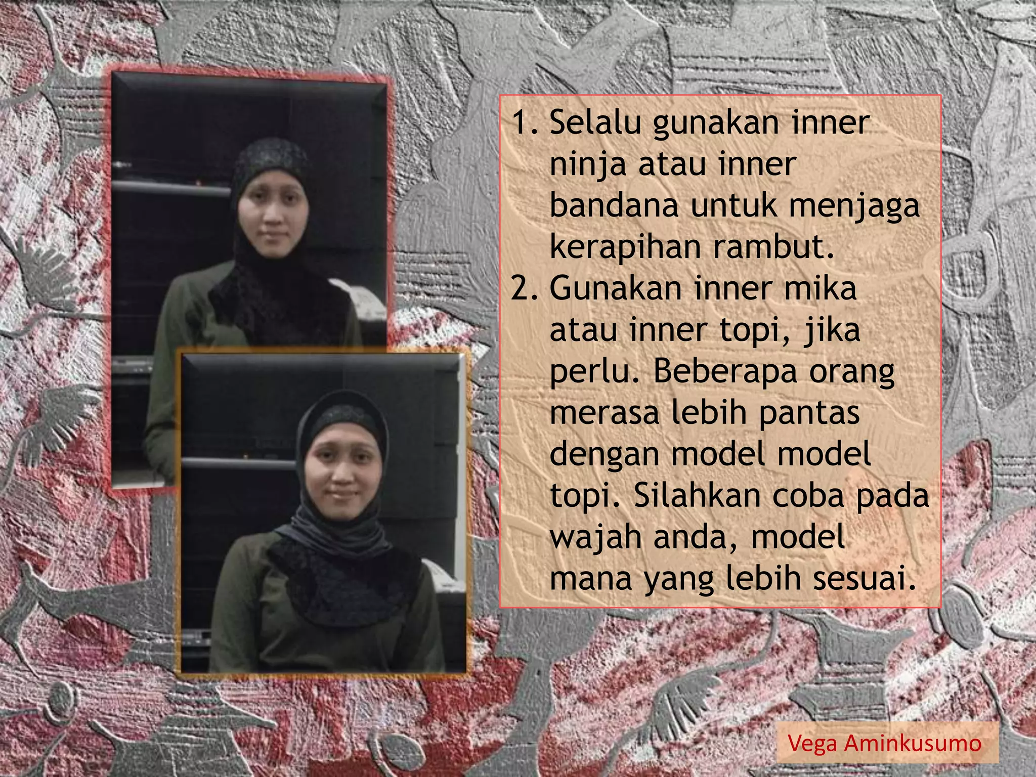 Tutorial jilbab segi empat model 1 | PPTX
