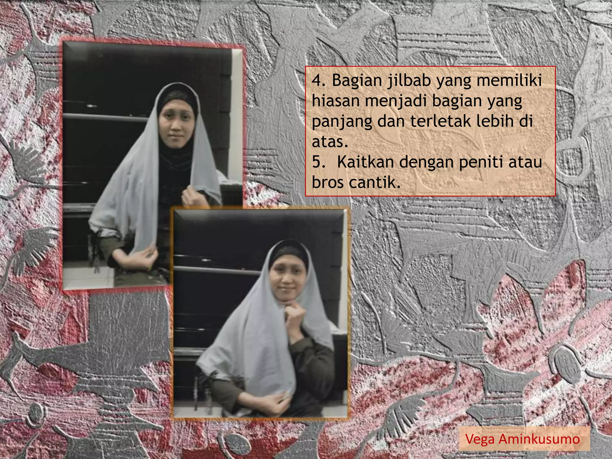 Tutorial jilbab segi empat model 1 | PPTX