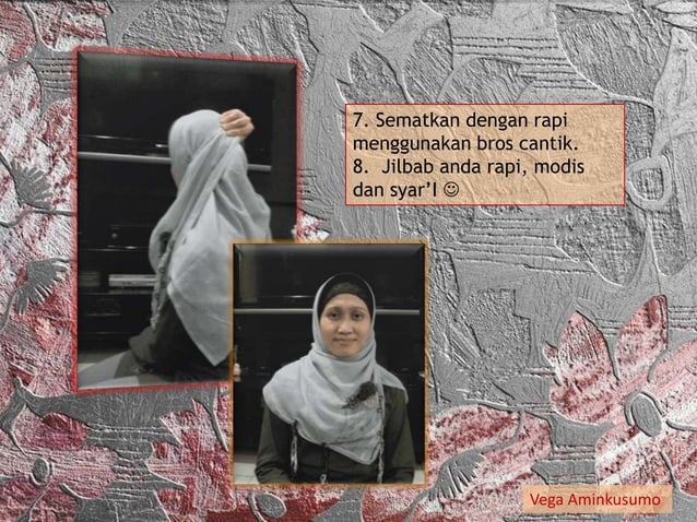 Tutorial jilbab segi empat model 1 | PPTX