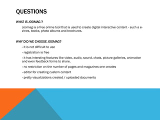 Tutorial Joomag | PDF | Desktop Publishing | Computer Software and ...