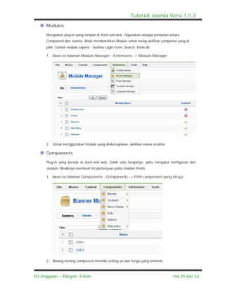 Tutorial joomla versi 1.5.3 | PDF